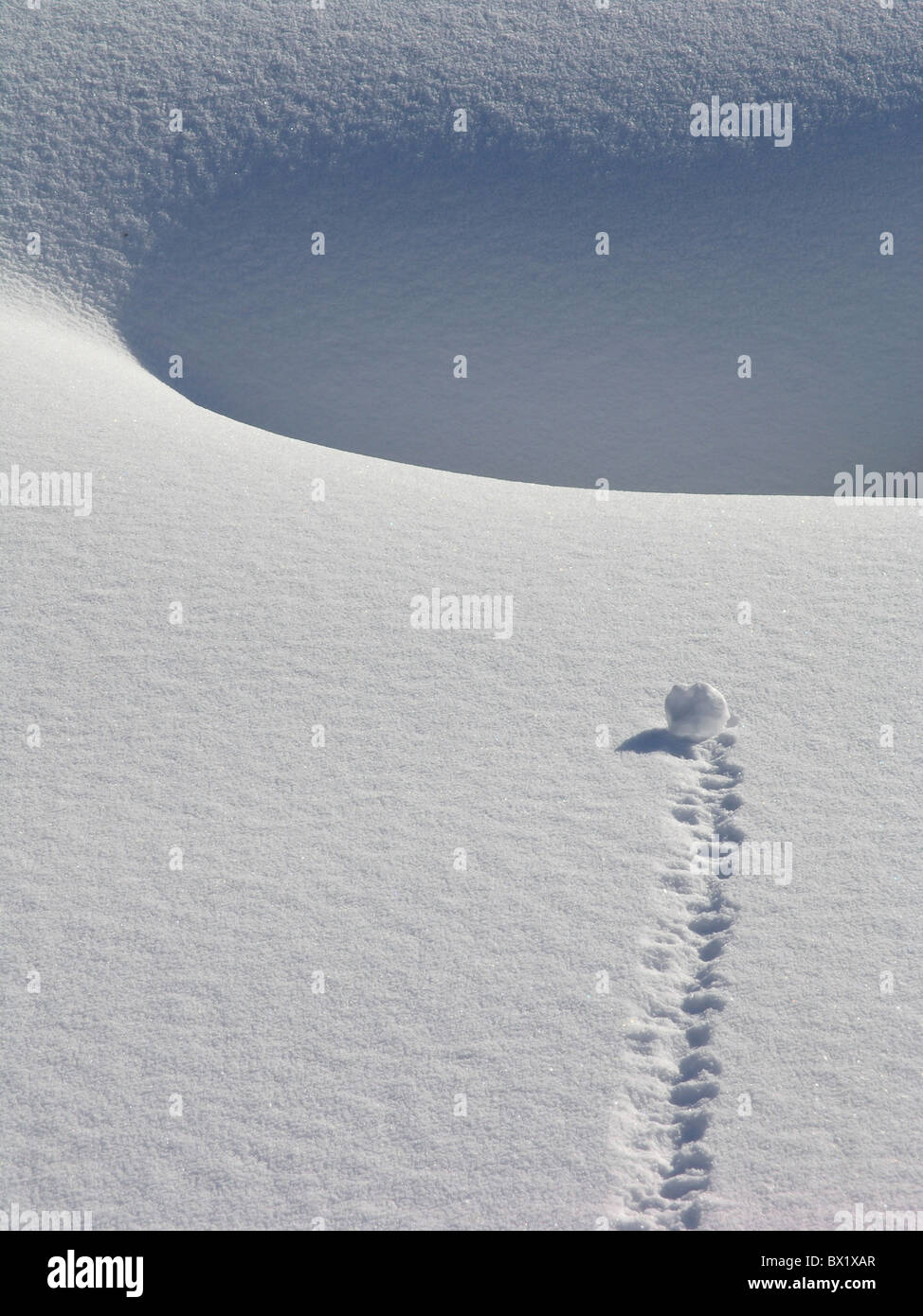 snow snow ball surface track Winter Stock Photo - Alamy