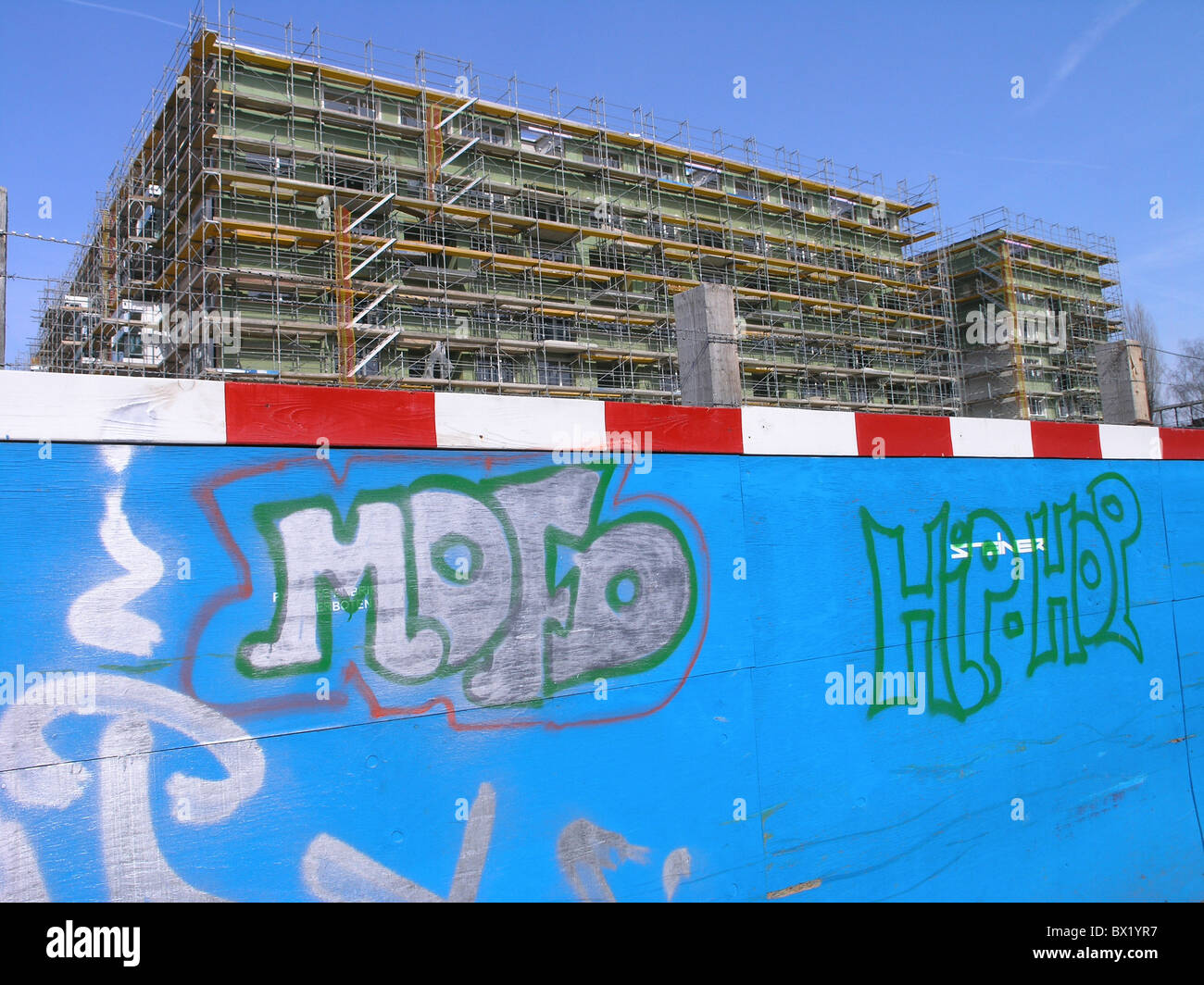 barrier building building site business construction graffiti industry ...