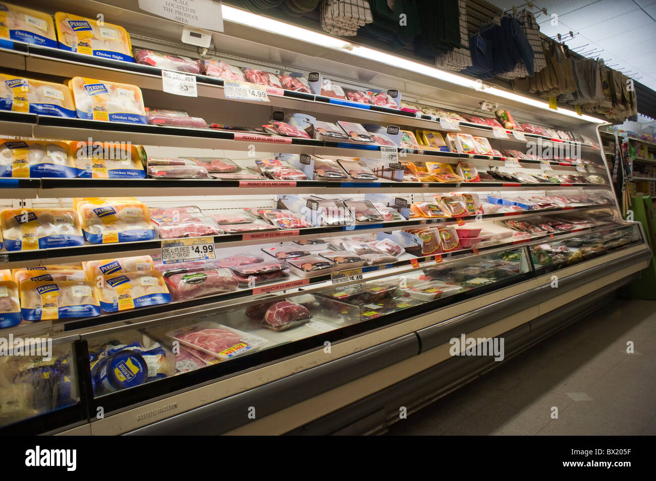 Meat department of a supermarket in New York on Saturday, December 4 ...