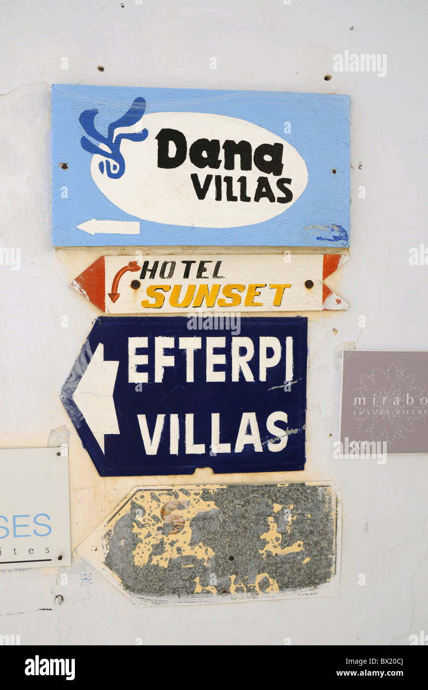 Santorini sign hi-res stock photography and images - Alamy