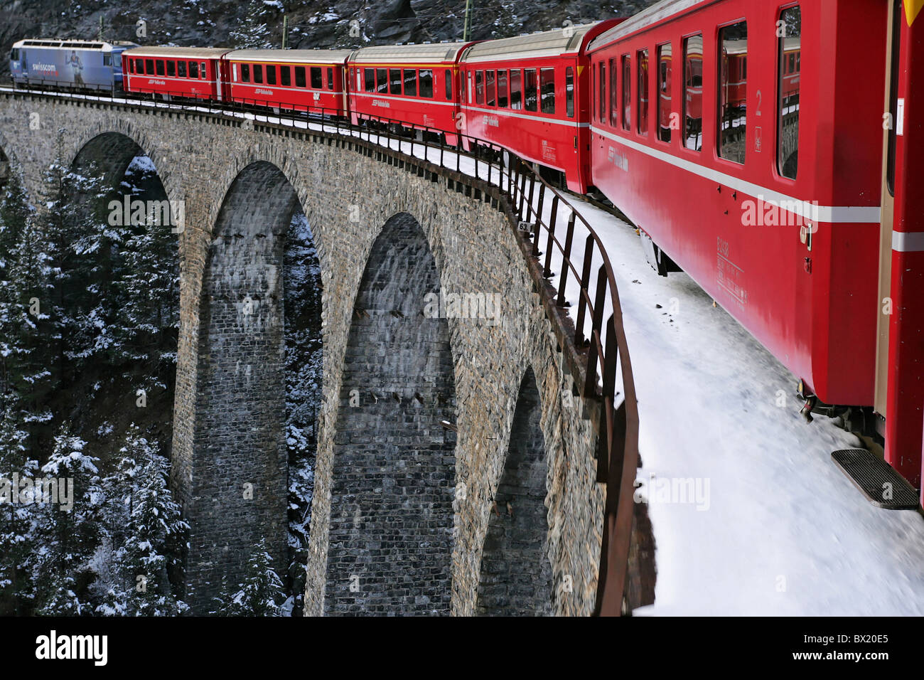 Landwasser viaduct winter hi-res stock photography and images - Alamy
