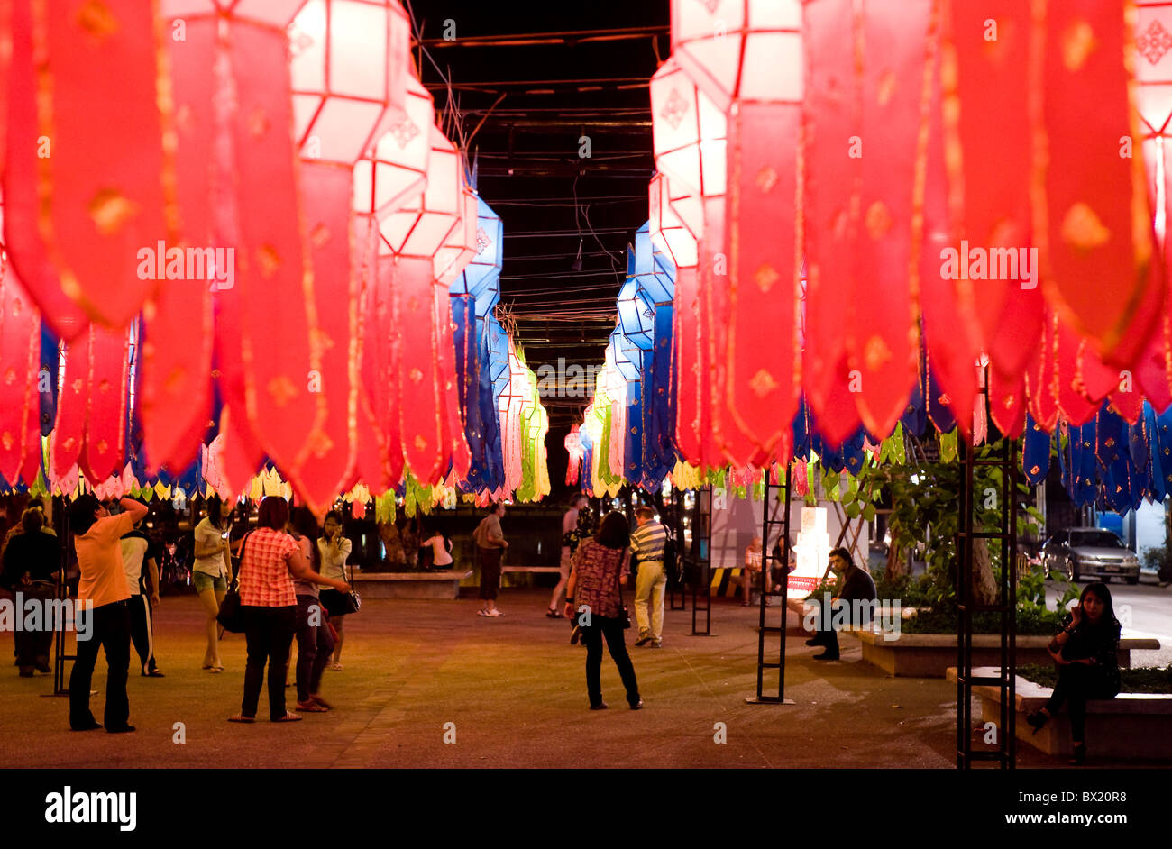 Thailand - Yee Yi Peng Lantern Festival in Chiang Mai in Thailand South ...