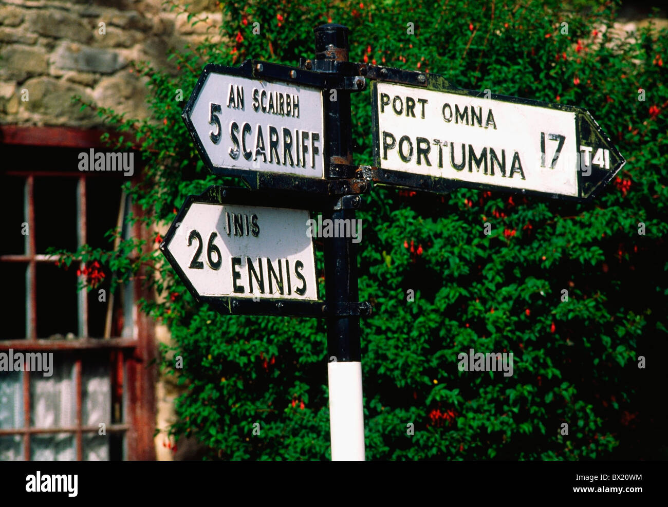 Ireland, Directional Signs Stock Photo - Alamy