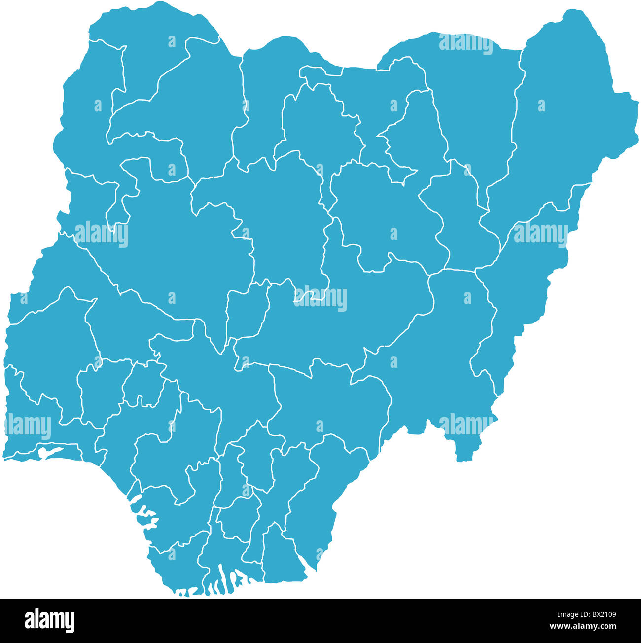 Map of nigeria hi-res stock photography and images - Alamy