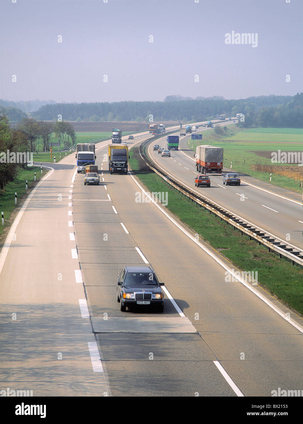 automobile Bavaria Bavarian car Germany Europe highway overview street ...