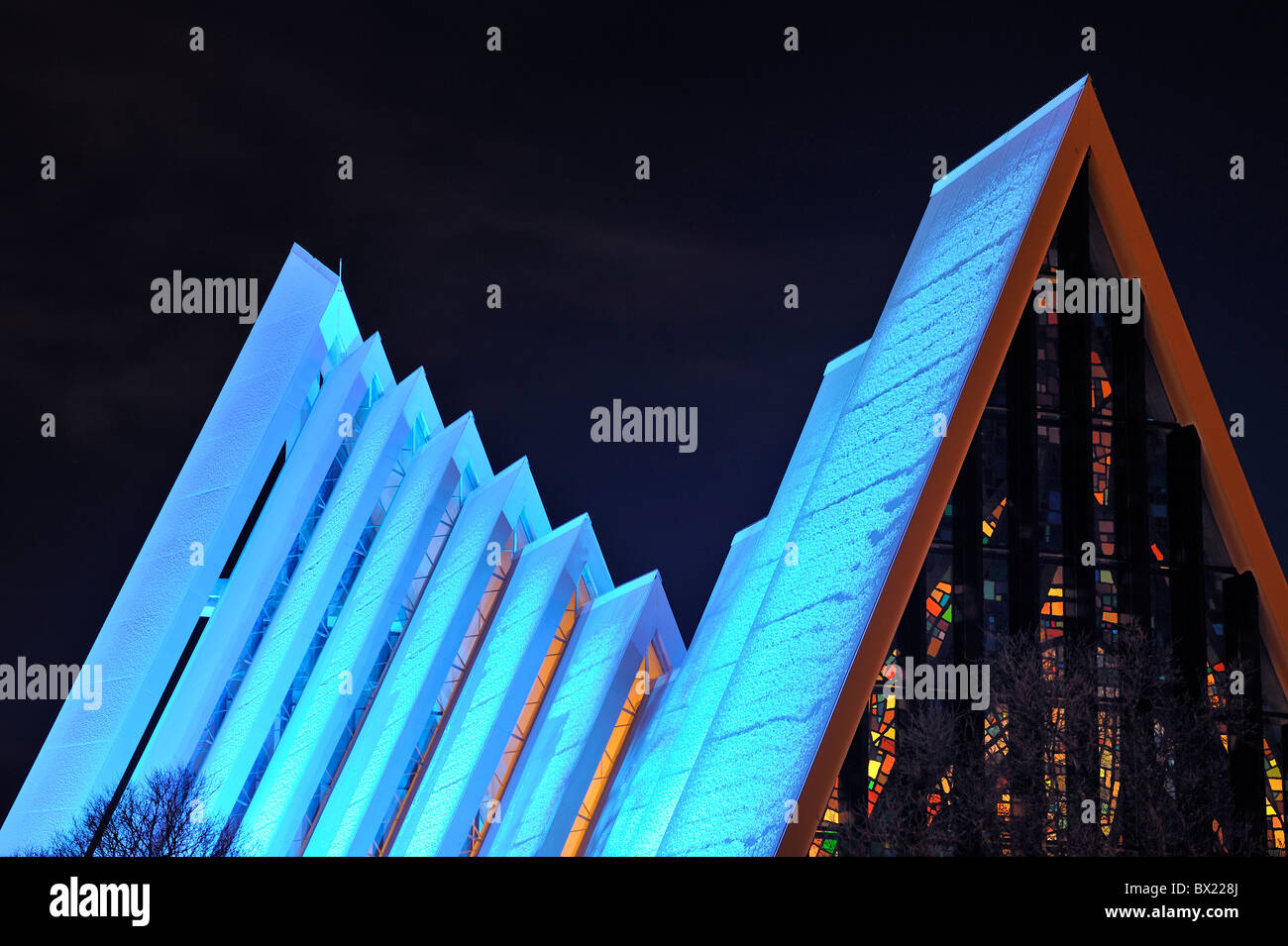 The Arctic church Ishavskatedralen in Tromso, North Norway Stock Photo ...