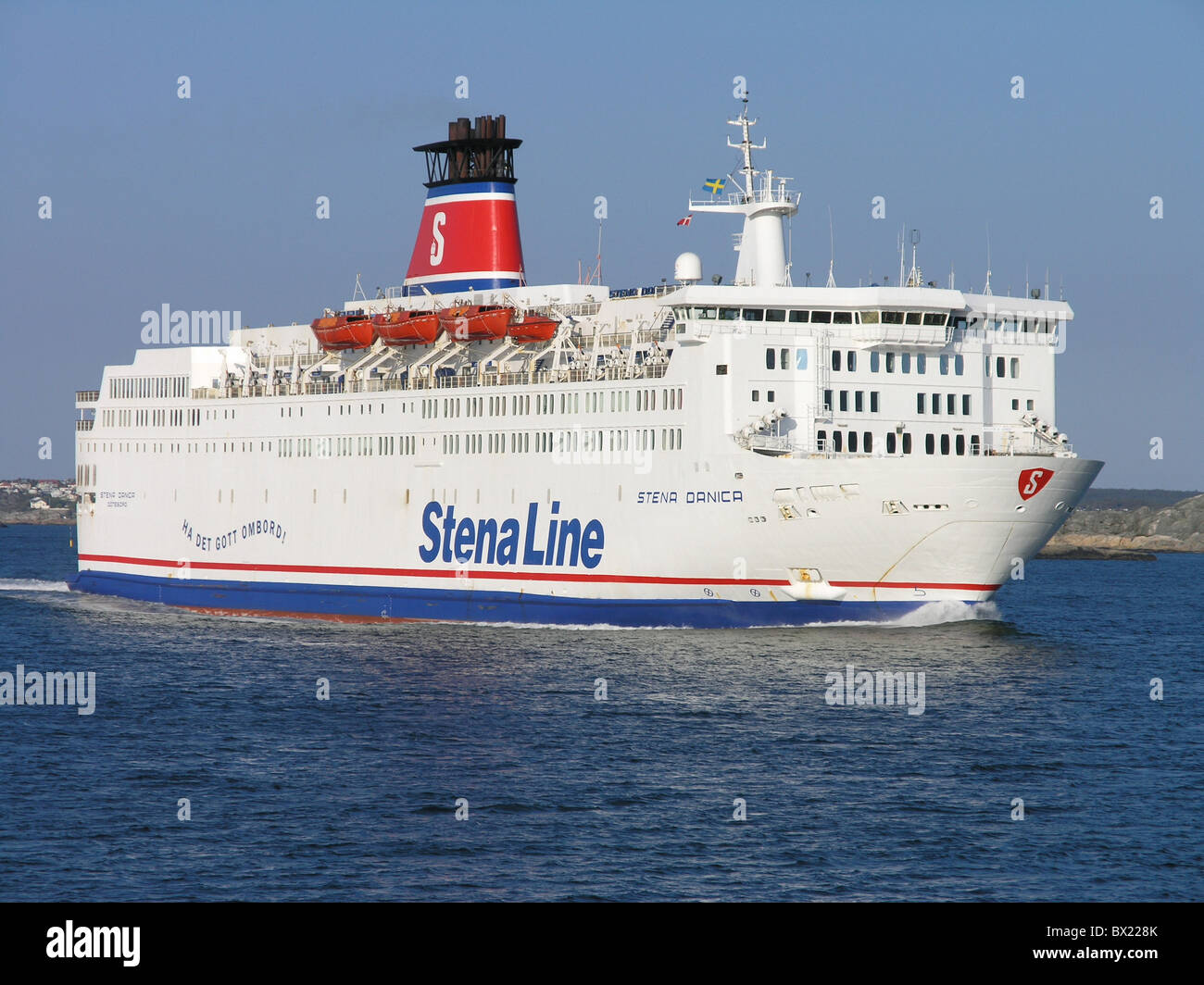 aquatic traffic coast ferry ferryboat sea ship Stena Line Sweden Europe ...