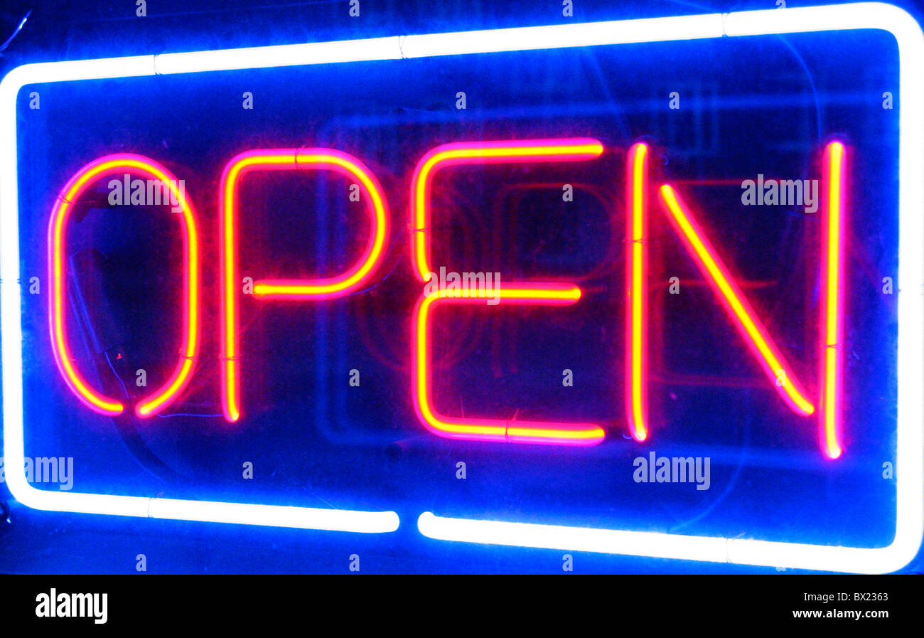 advertisement bar board business loading neon neon lights open Open pub ...
