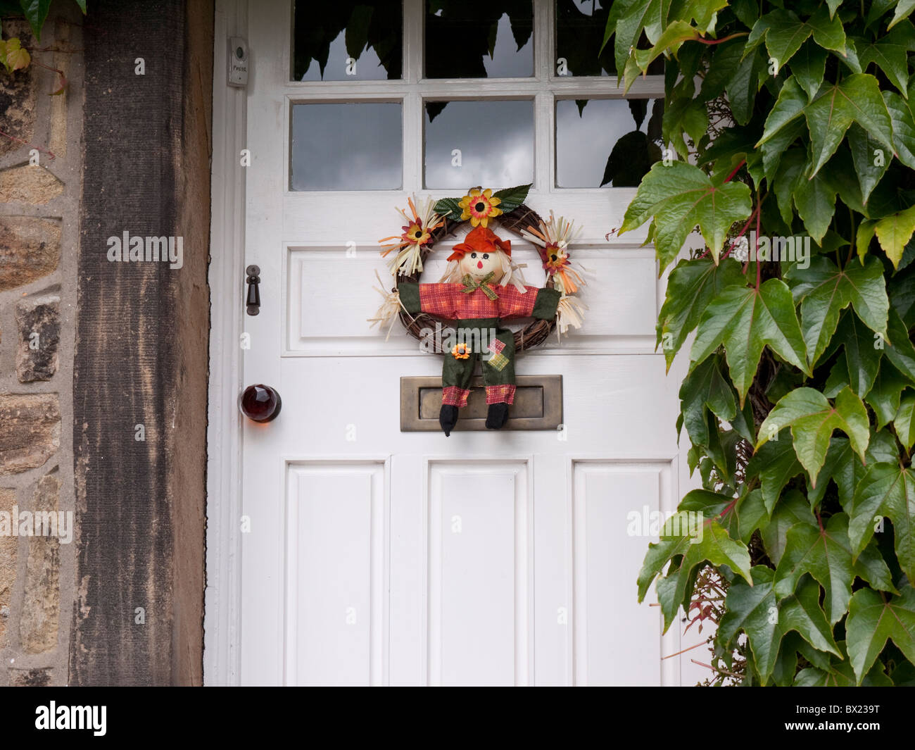 Scarecrow in the annual Festival in Higham which is a village in the ...