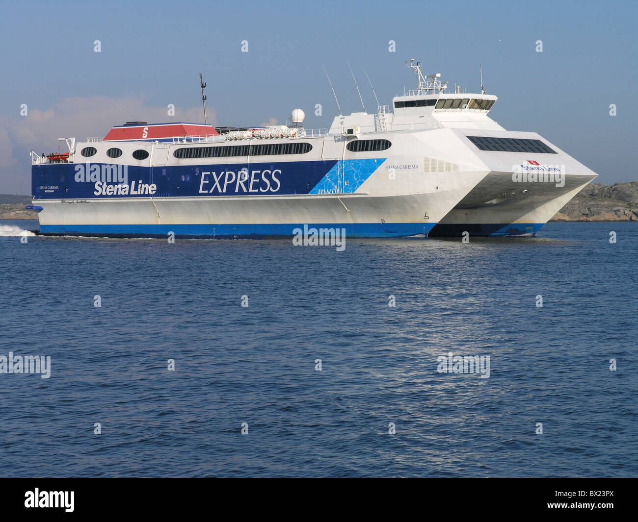 catamaran ferry ferryboat modern sea ship Stena line Sweden Europe ...