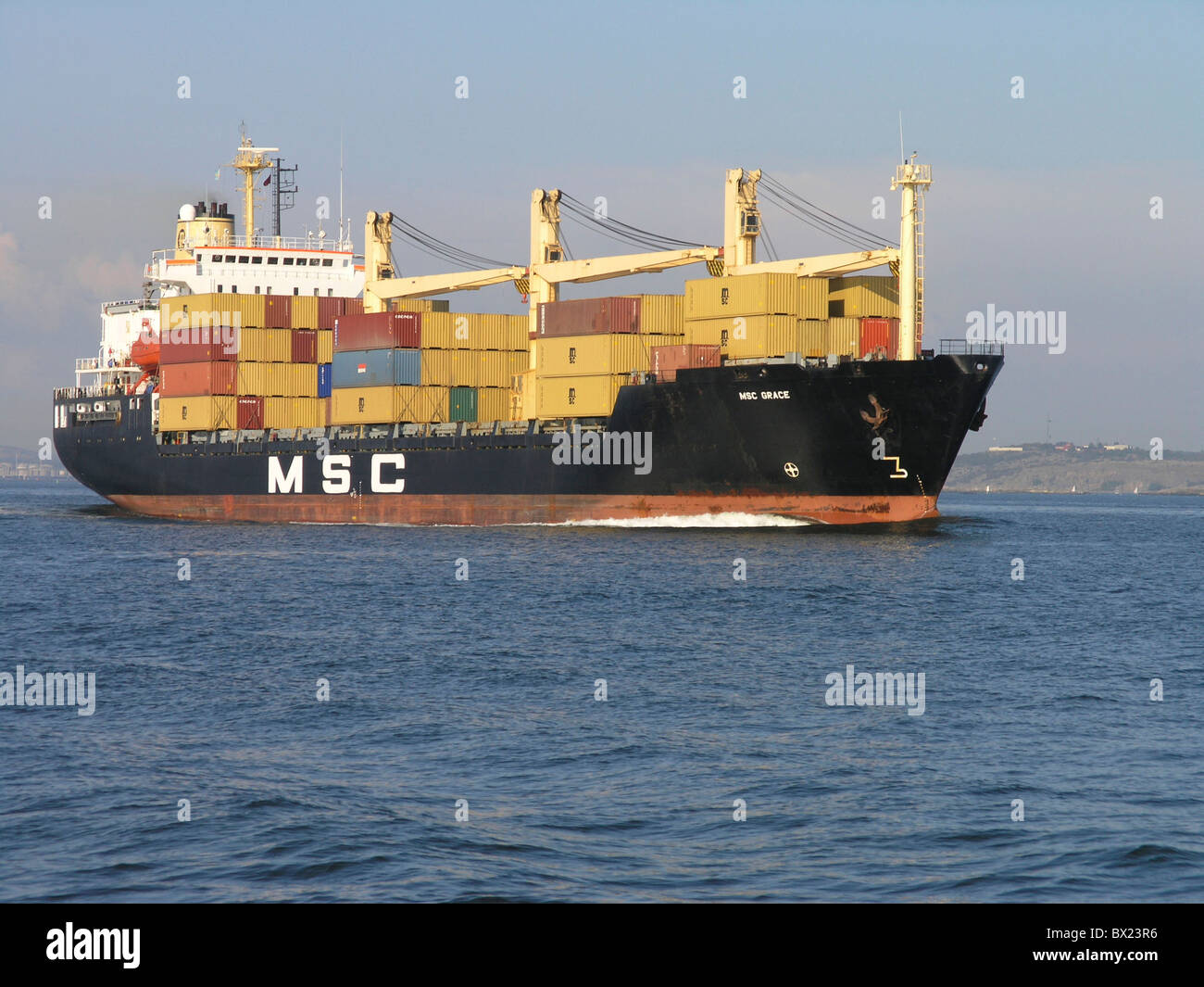 container container ship freight hauler freighter industry Scandinavia ...