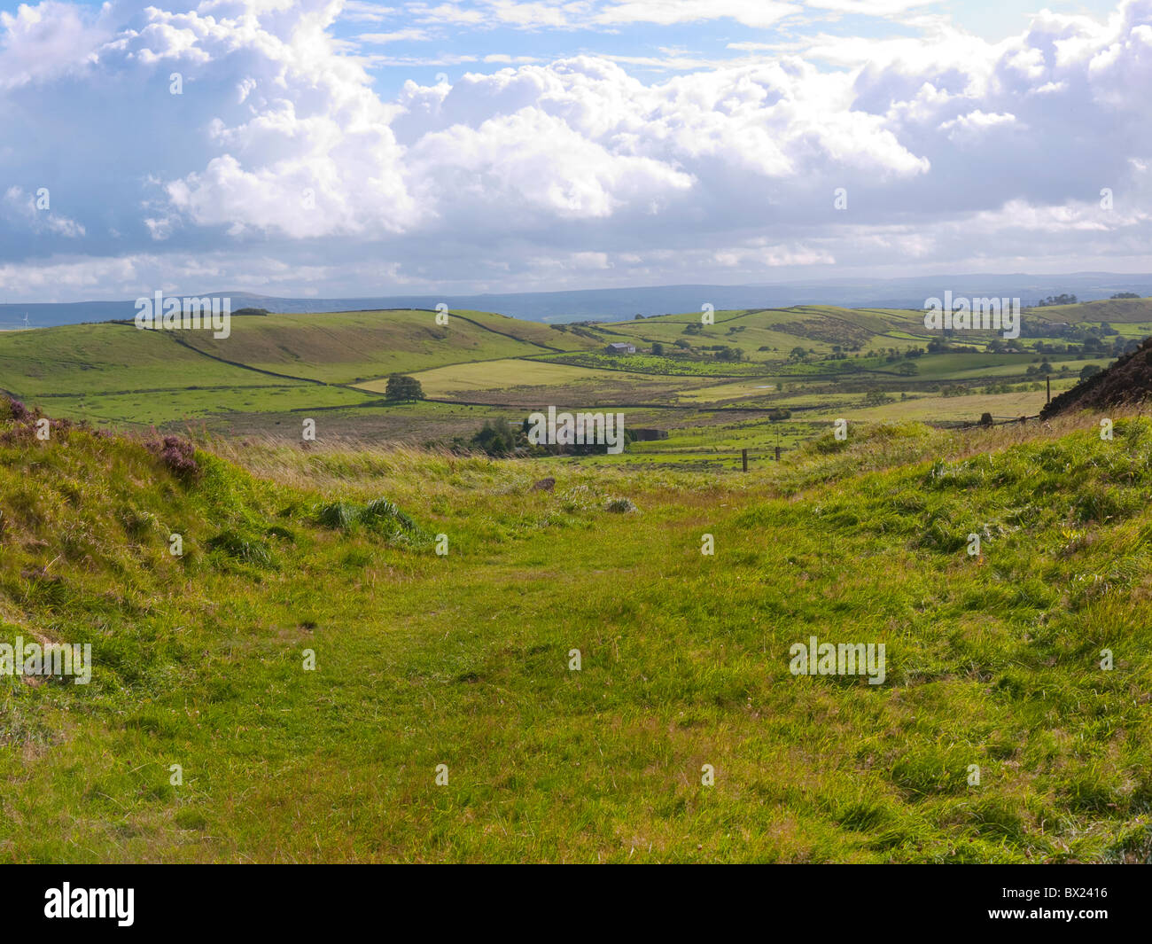 View from Faughs Quarry in Newchurch in the Borough of Pendle in ...