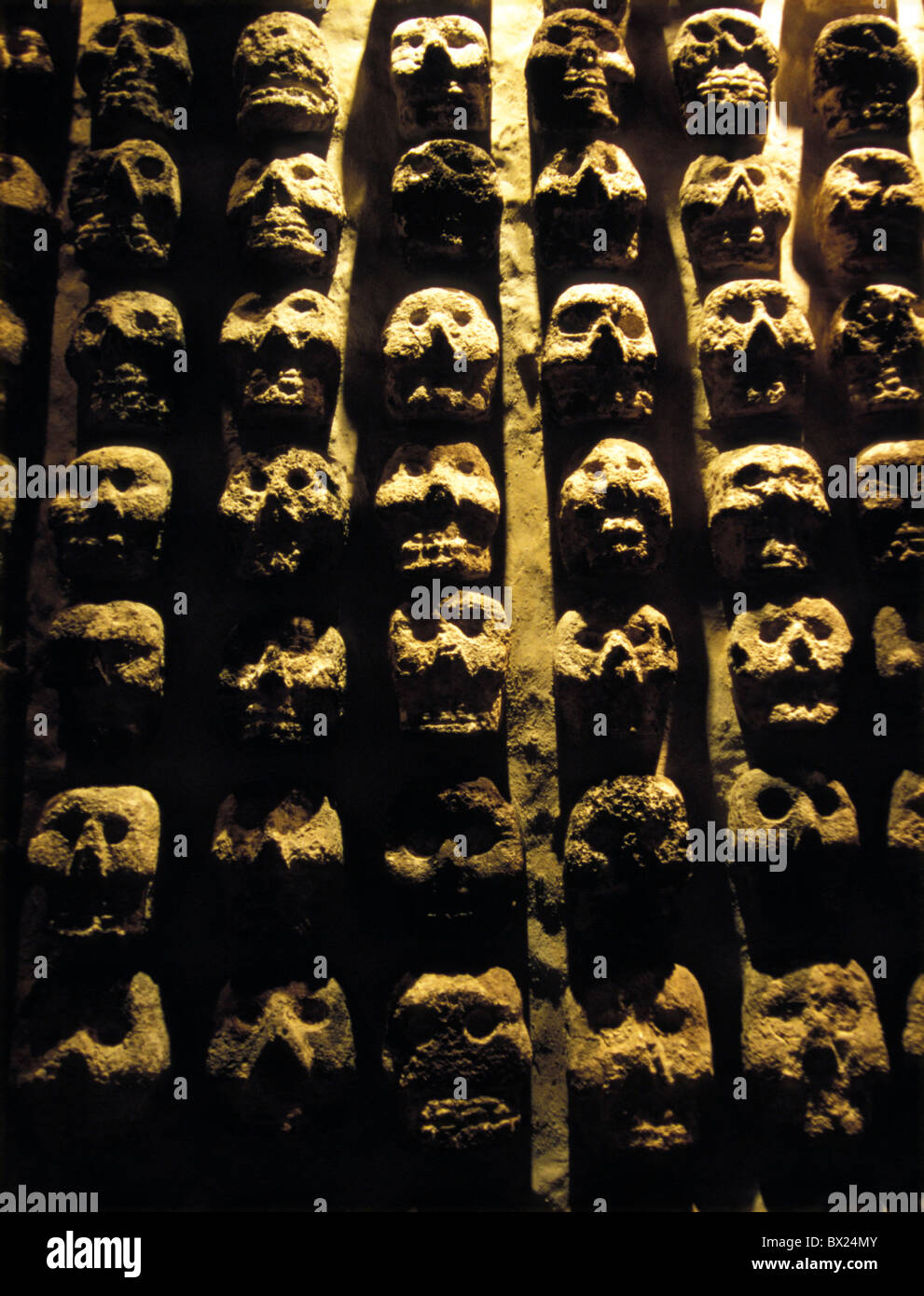Skull skull wall detail ritual victim human victim Templo mayor ...