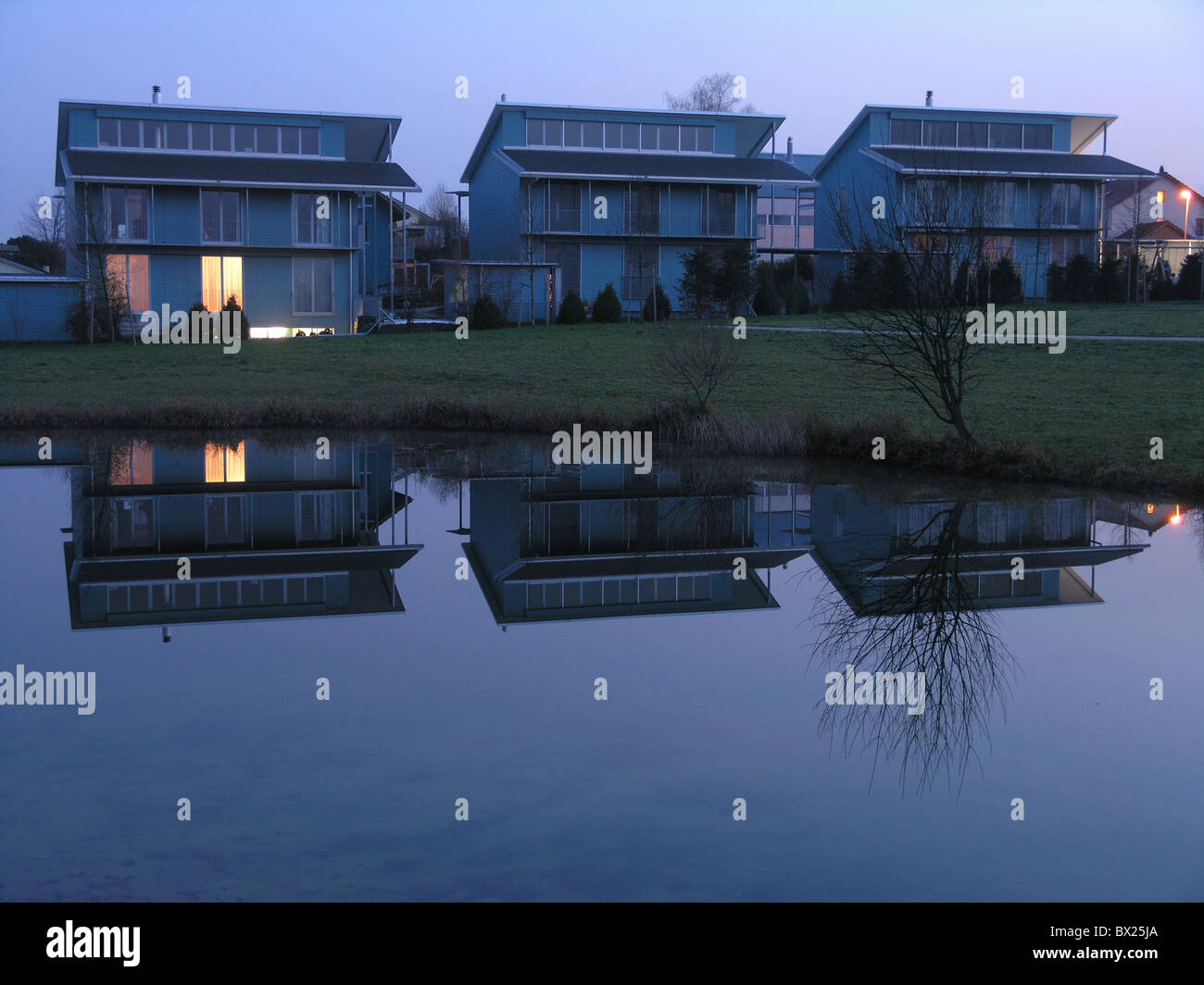 Anew At night Building Buildings Color Colour Constructions Home Homes ...