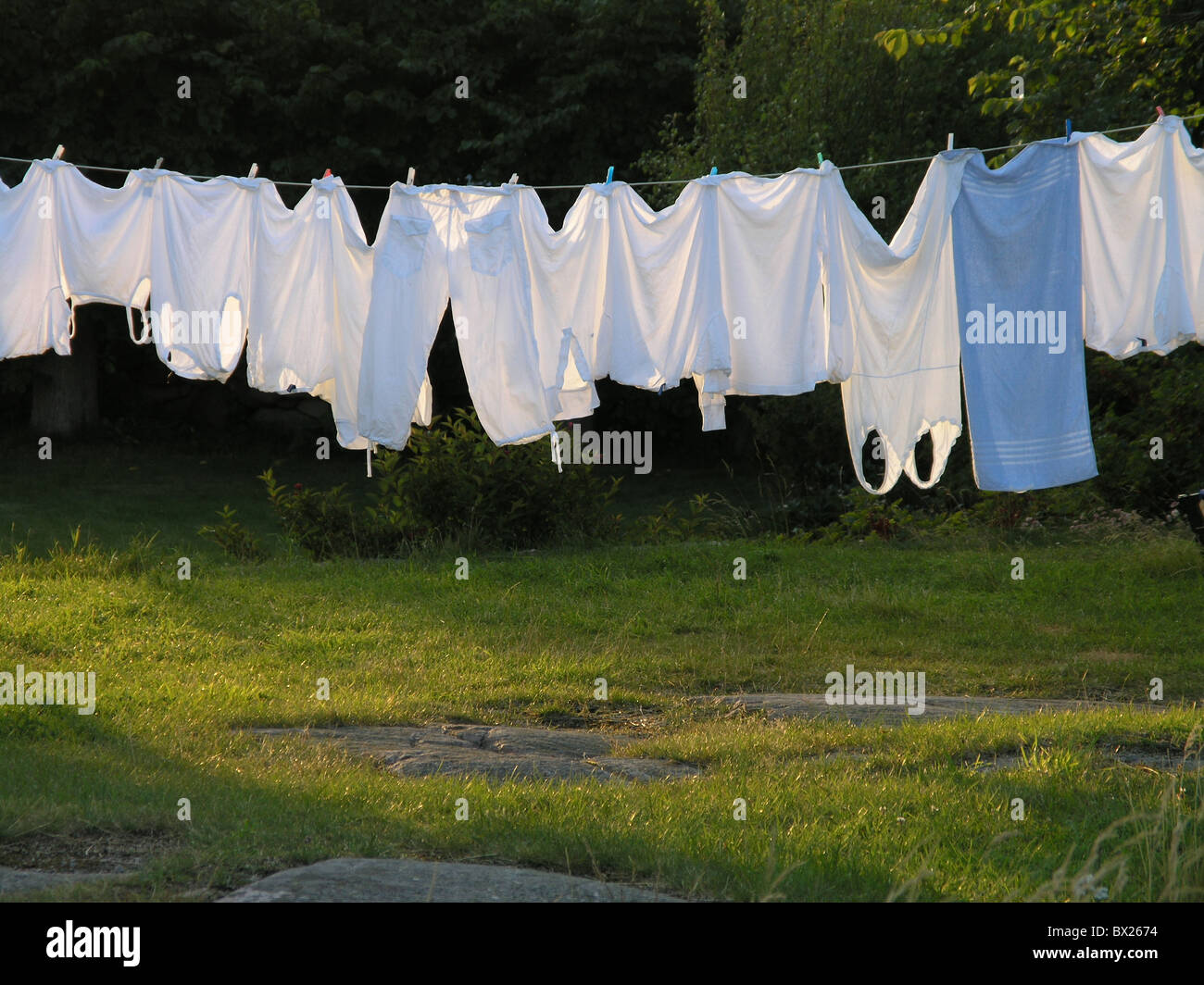 clothes line Clotheslines Color Colour Dresses Dry Household Laundry ...