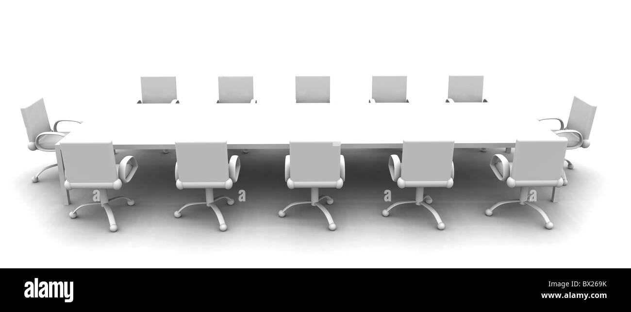 Boardroom table illustration Black and White Stock Photos & Images - Alamy