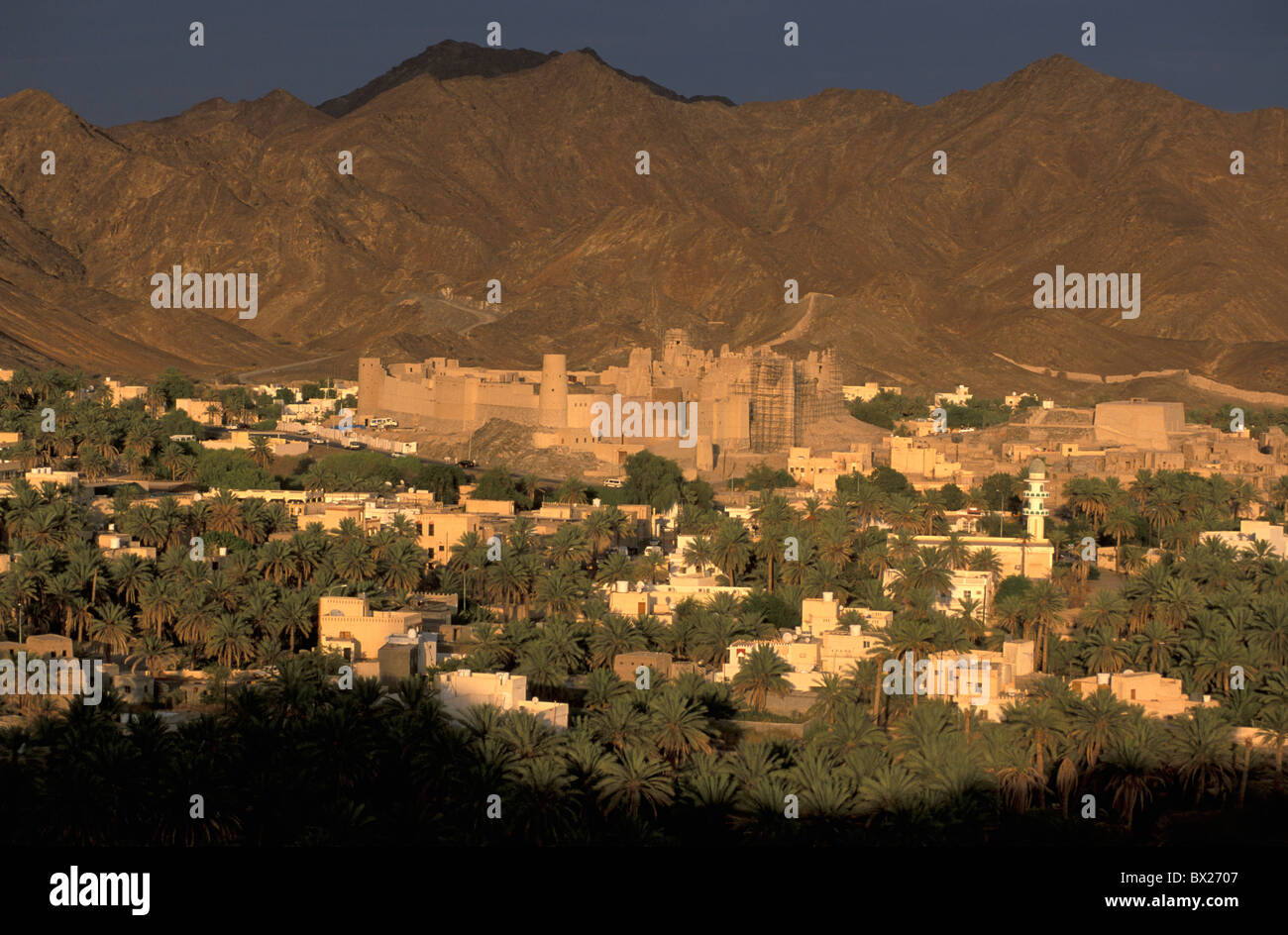 Bahla town city fortress mood Oman Arabian peninsula Stock Photo - Alamy