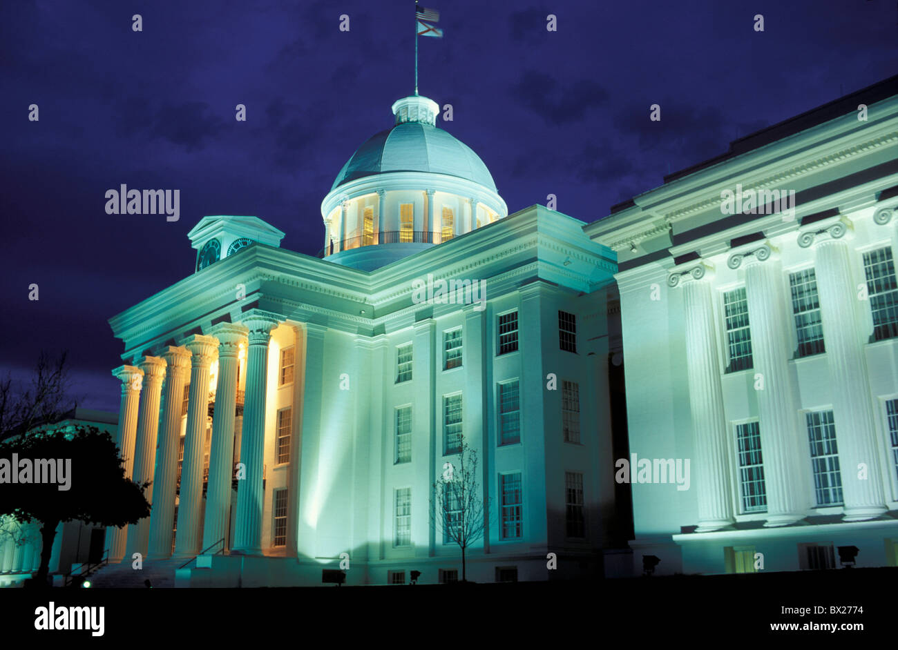 Alabama America Color Colour Montgomery State capitol dusk United ...