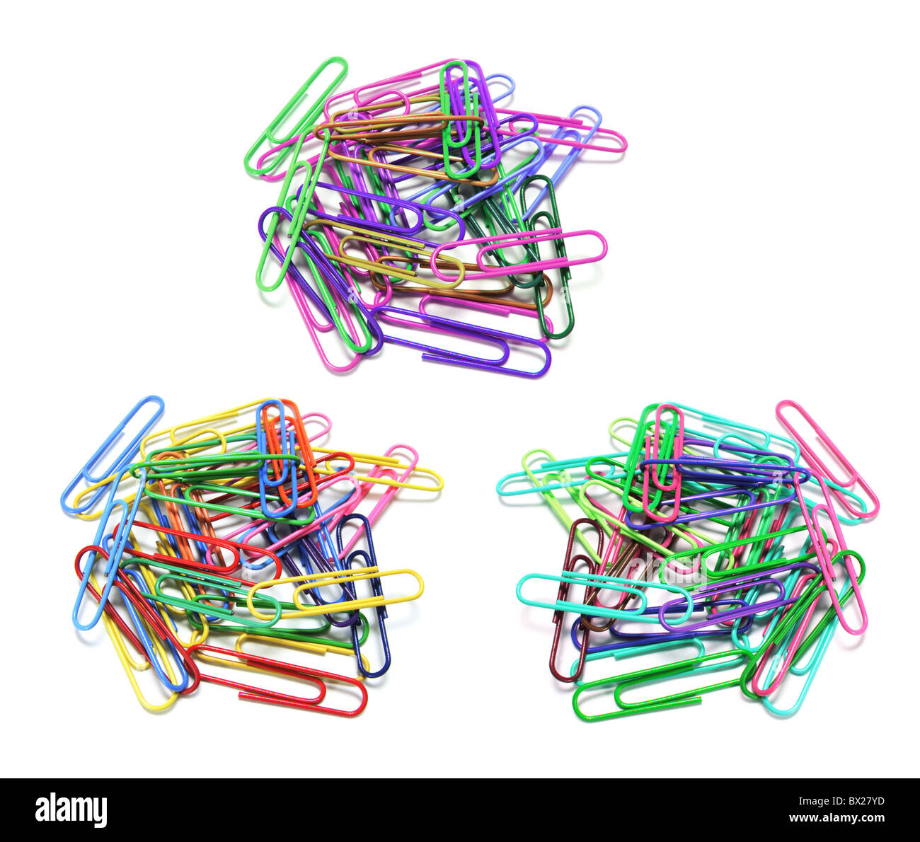 Pile paper clips Cut Out Stock Images & Pictures - Alamy