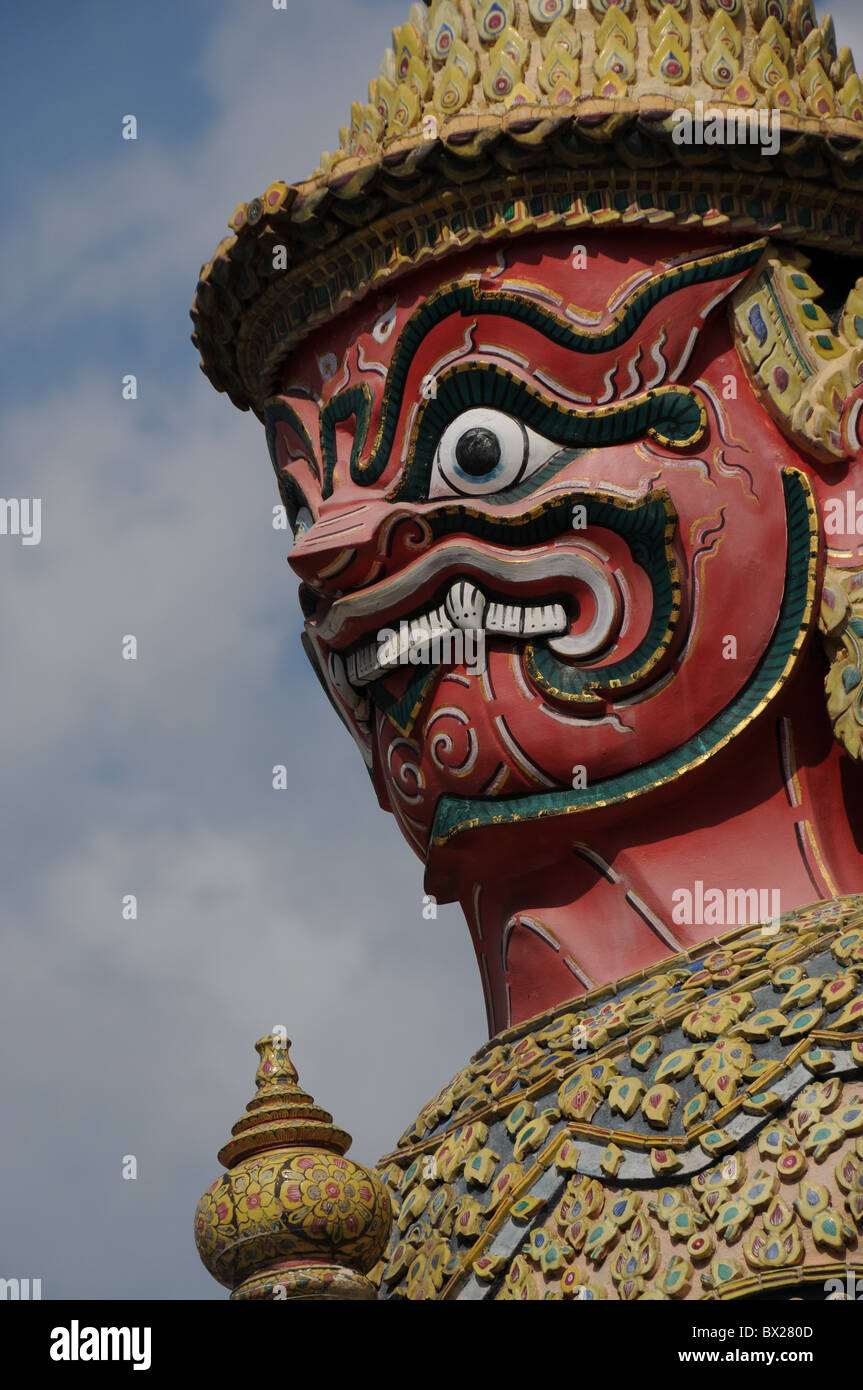 Mythical Temple Guard in Wat Phra Kaeo in Bangkok Stock Photo - Alamy