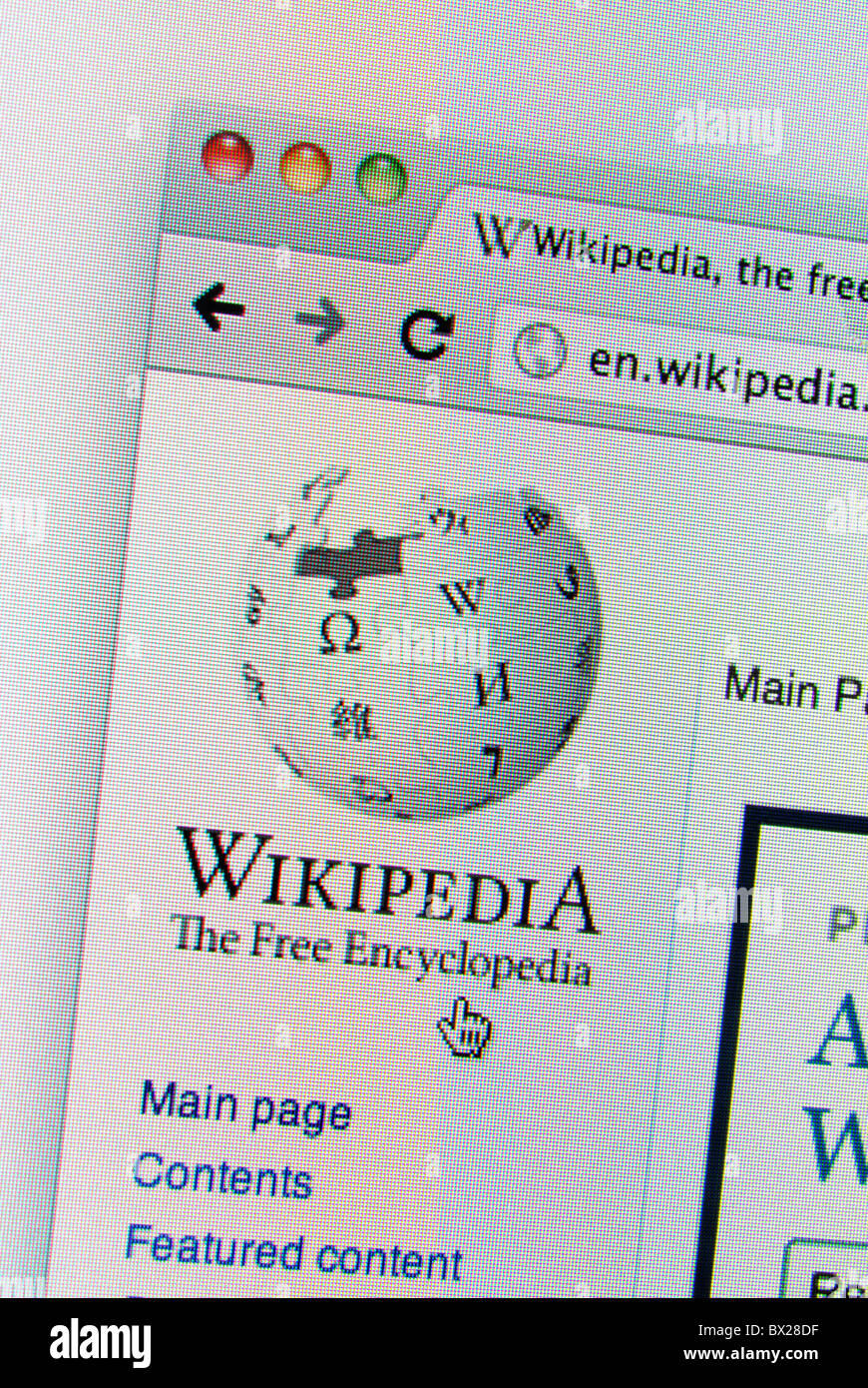Wikipedia screen internet hi-res stock photography and images - Alamy
