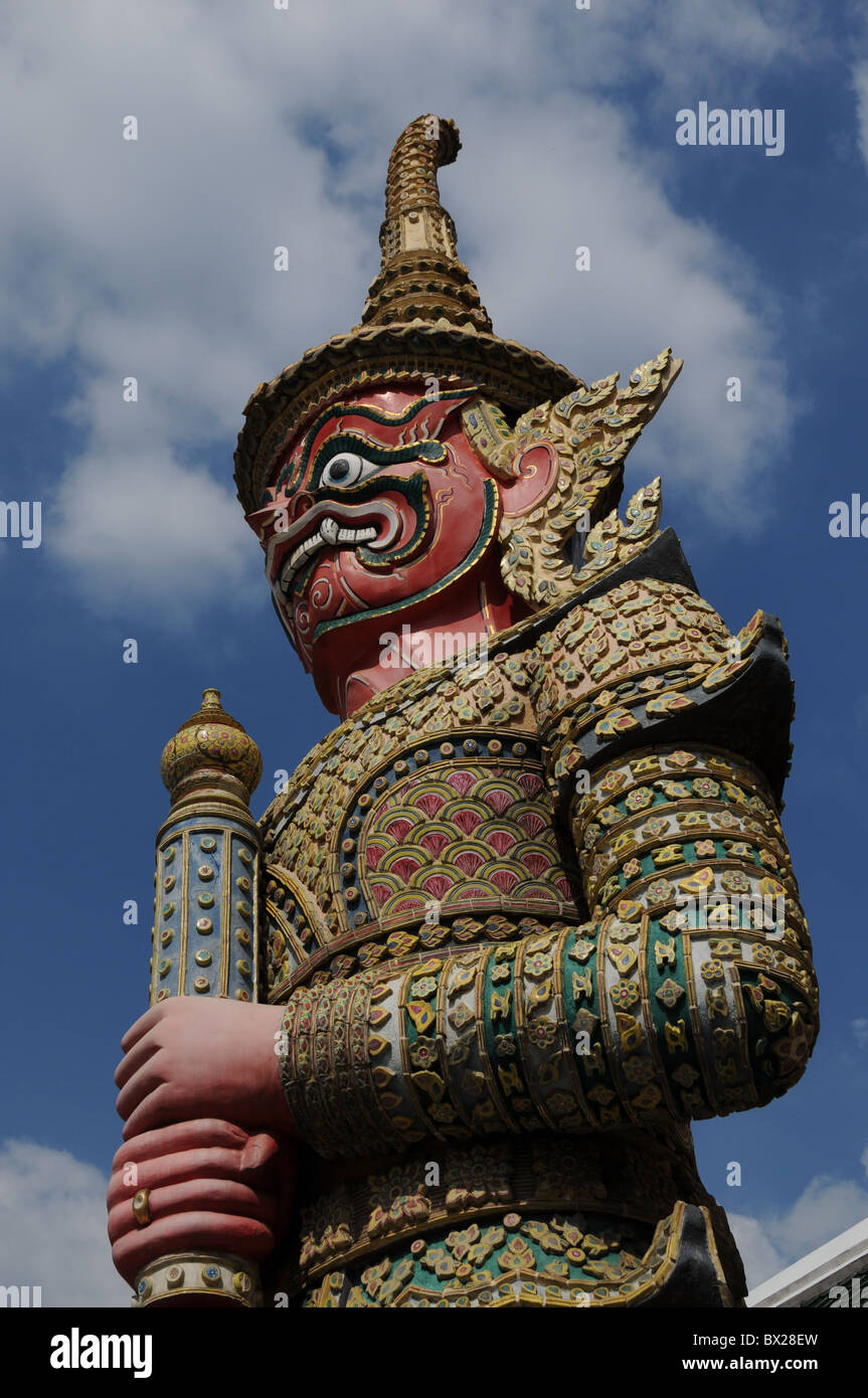 Mythical Temple Guard in Wat Phra Kaeo in Bangkok Stock Photo - Alamy