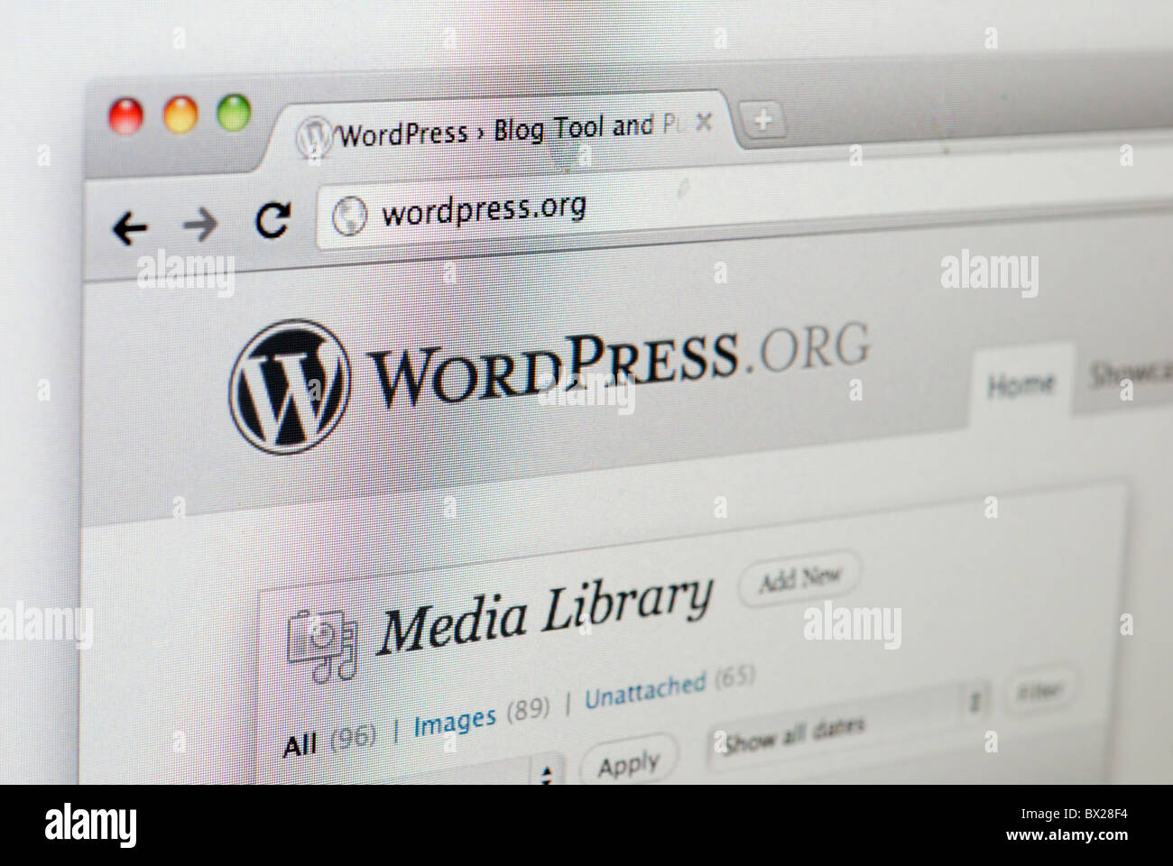 Wordpress blog tools website Stock Photo - Alamy