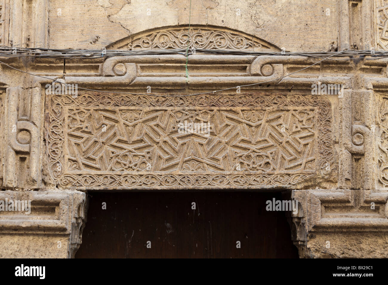 detail of facade of wikala of Qaytbay, al-Azhar, Cairo, Egypt Stock ...