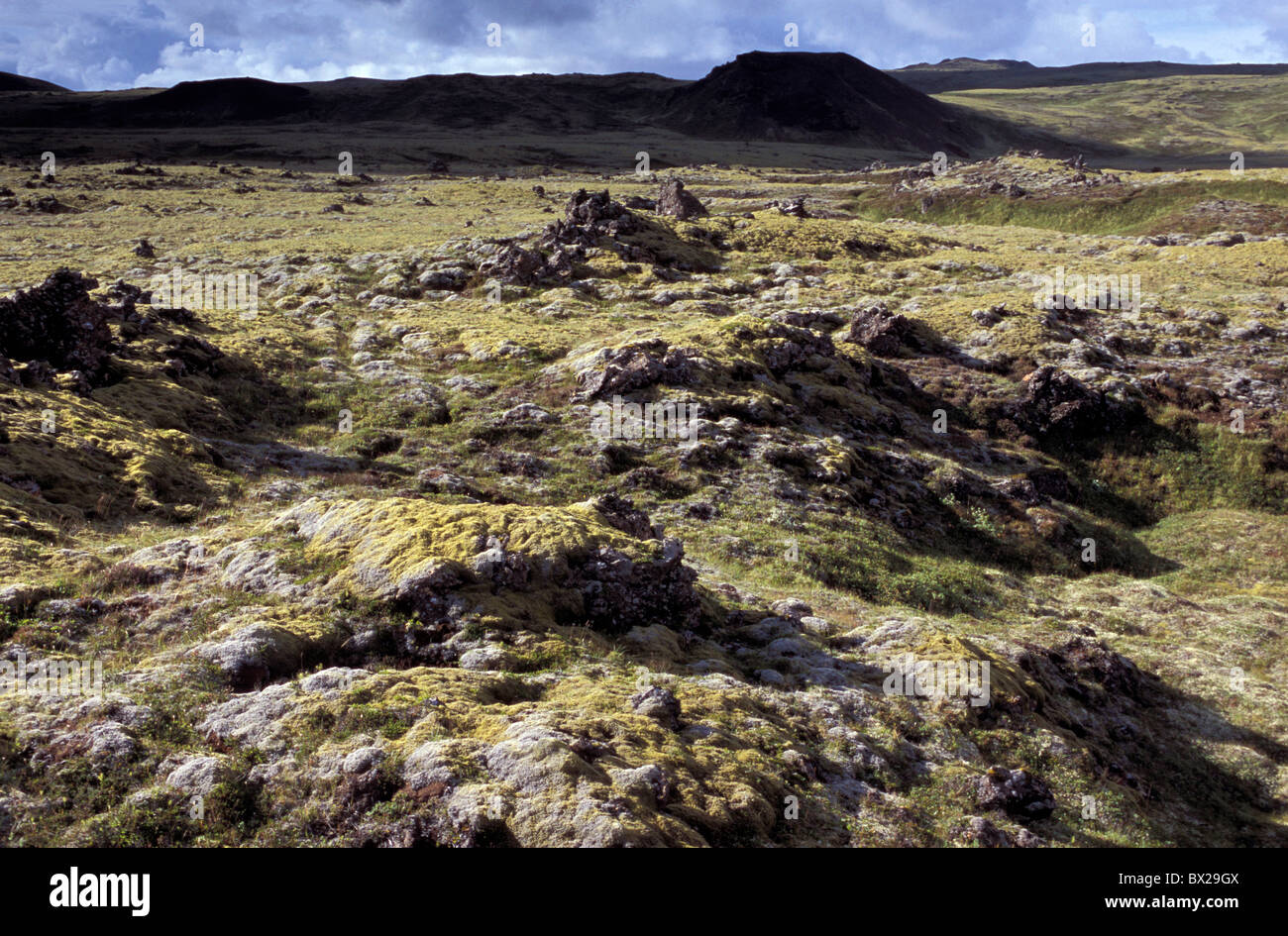 Golden route Iceland Europe Arctic Mountain landscape near Laugarvatn ...