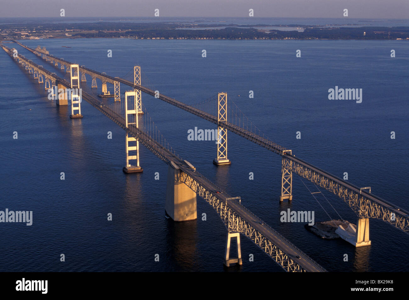 aerial photo aerial view Chesapeake Bay bridge bridges bridge ...