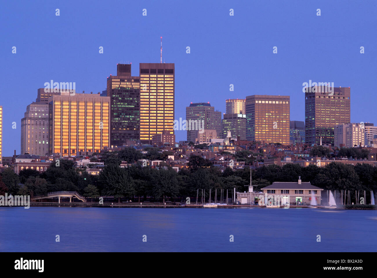 America Downtown Boston James River Massachusetts Skyline Skylines ...
