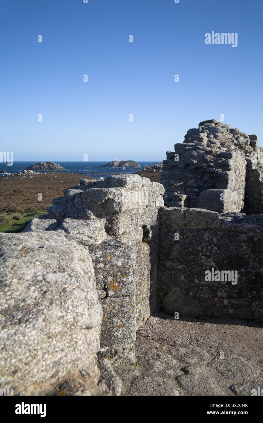 Ruin of King Charles' Castle Tresco Isles of Scilly Cornwall UK Stock ...