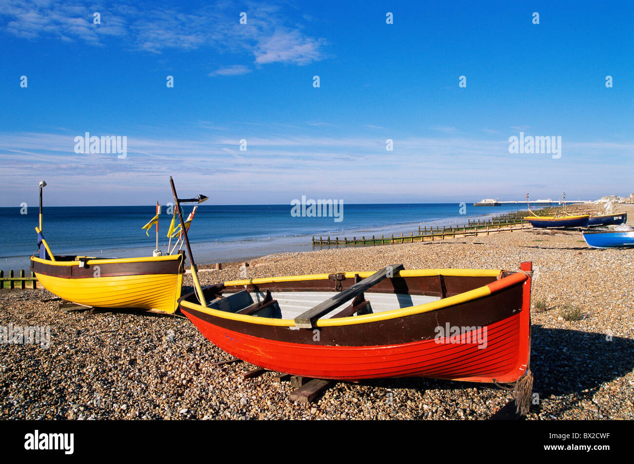 Beach Boats Britain British Isles Coast Coastal Colourful Fishing Boats ...