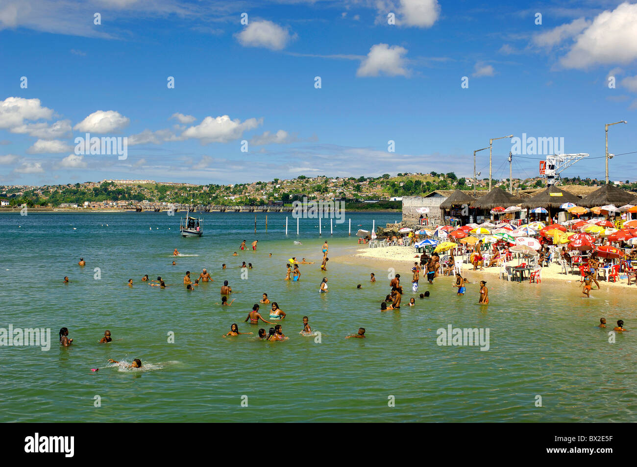 Ribeira Salvador da Bahia beach seashore sea person bathing beach ...