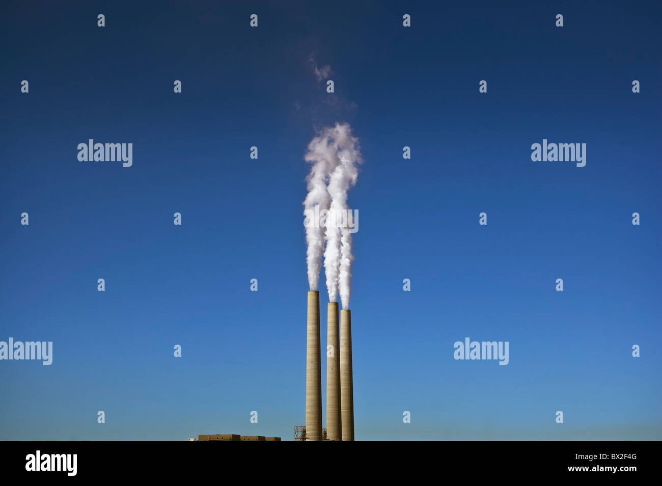 Factory plant puffs smoke stack hi-res stock photography and images - Alamy
