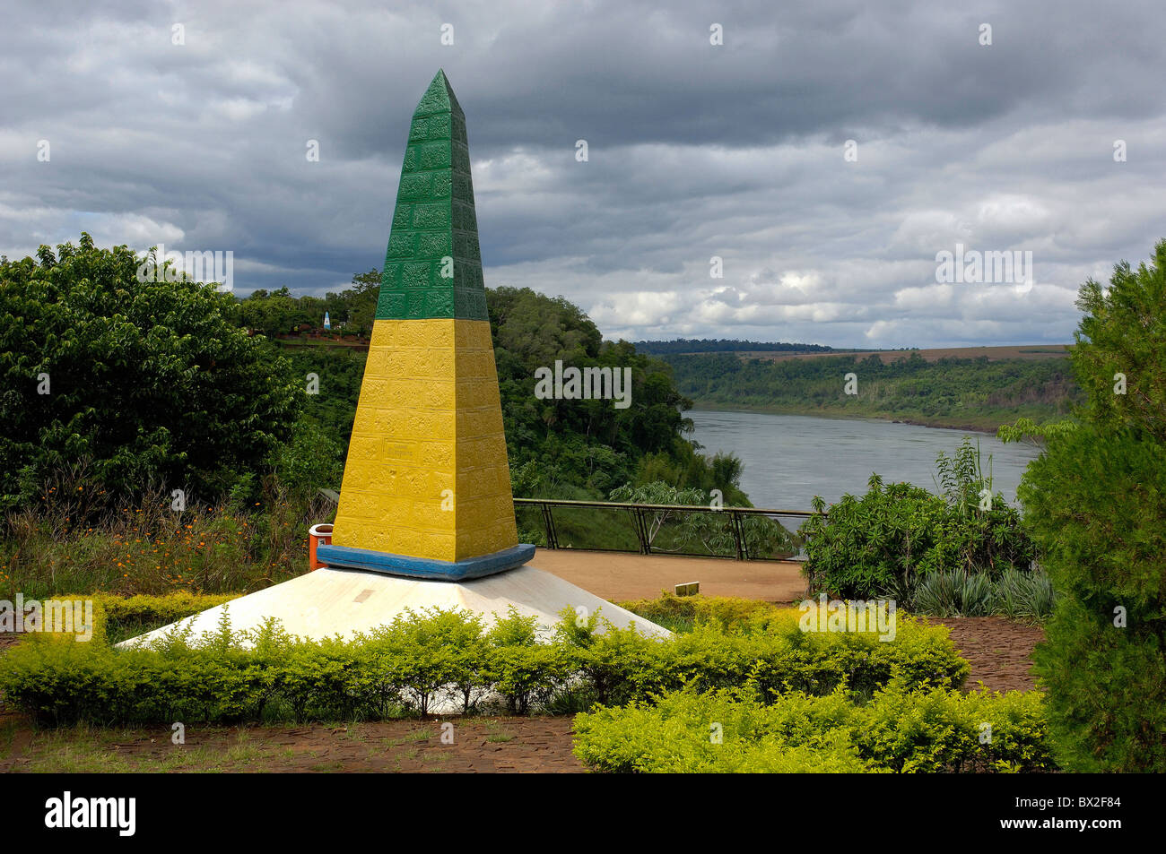 Marco 3 Fronteiras border boundary stone landmark border triangle ...