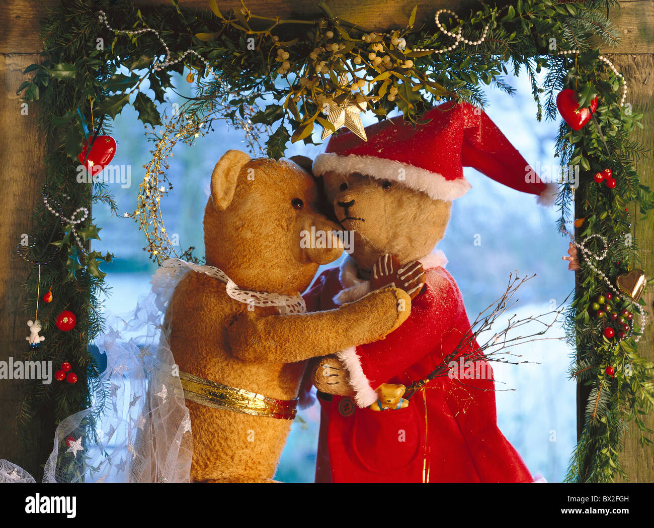 Arrangement Bear Bears Christmas Christmassy Claus Decorated Decoration ...