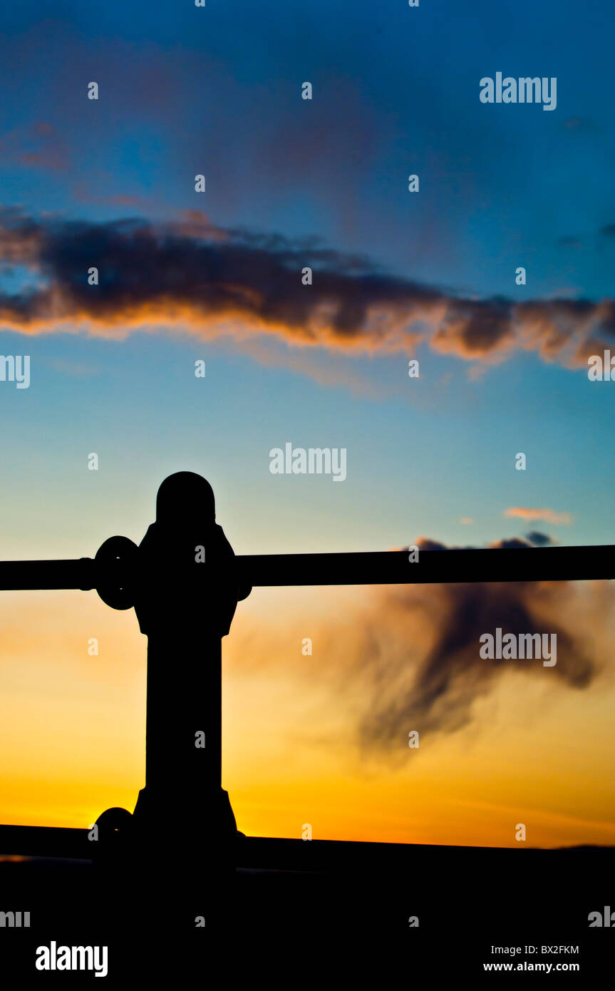 Silhouette of a fence at sunset Ekeberg Oslo Norway Stock Photo - Alamy