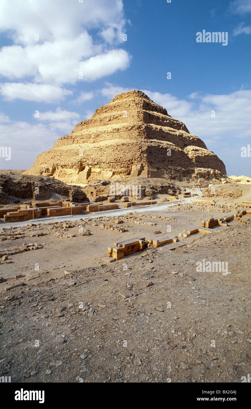 Desert Deserts Egypt North Africa Pyramid Sakkara Saqqara Step pyramid ...