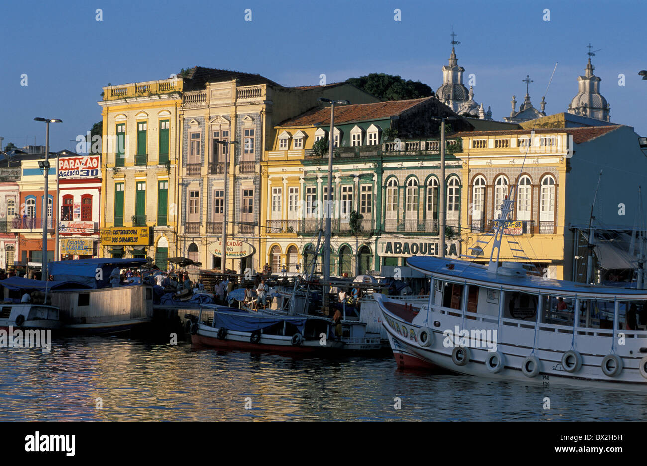 Ver p Peso Market at Waterfront Belem Amazon Brazil South America river ...