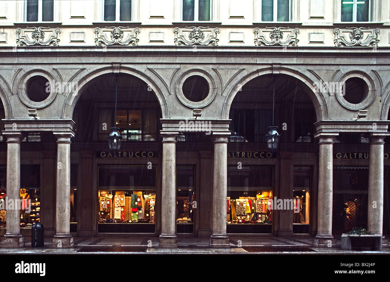 arcades business display windows facade Italy Europe purchase Piedmont ...