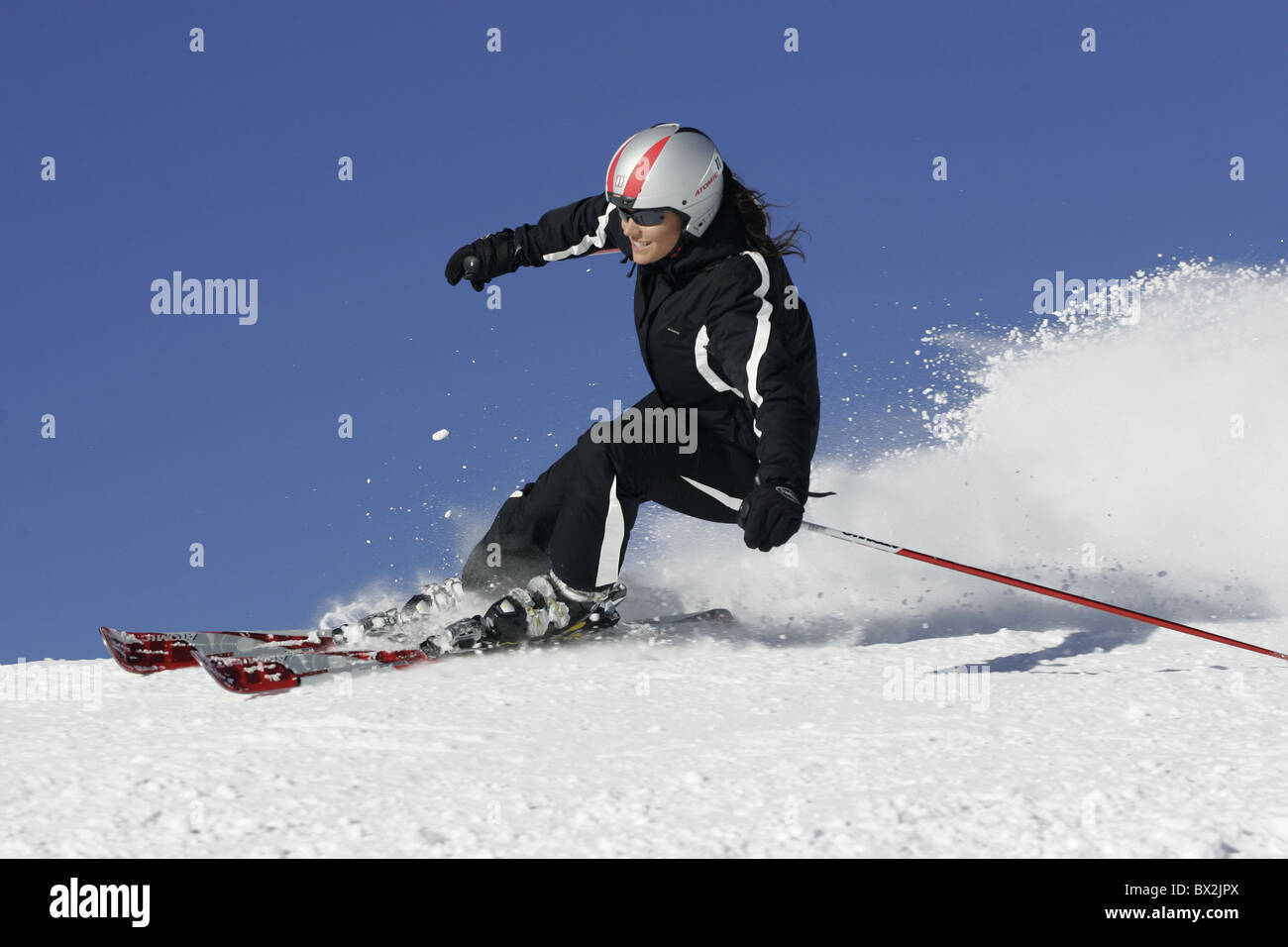 action Carving model released mountains runway ski skiing snow sports ...