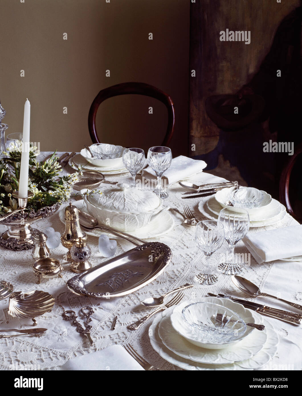 Silver Service Table High Resolution Stock Photography and Images - Alamy