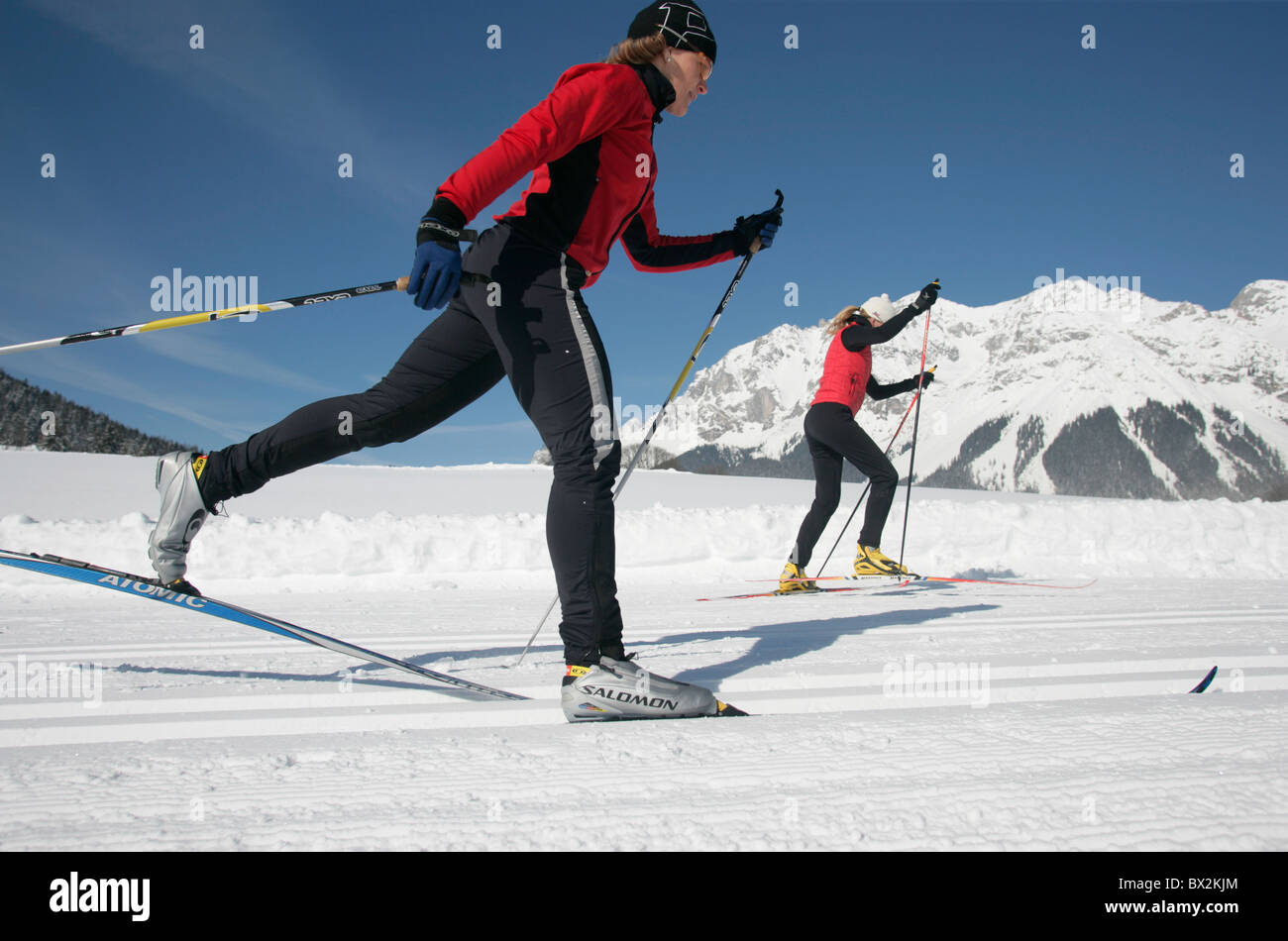 cross-country skiing cross-country trail model released mountains snow ...