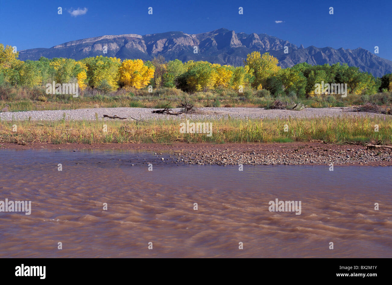 Rio Grande River Fall Coronado State Monument Fall Colors New Mexico ...