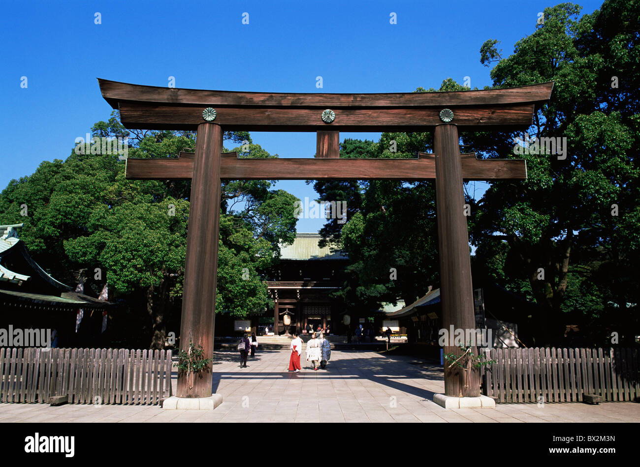 Asia Japan Asia Honshu Tokyo Meiji Shrine Torri Torri Gate Religion ...