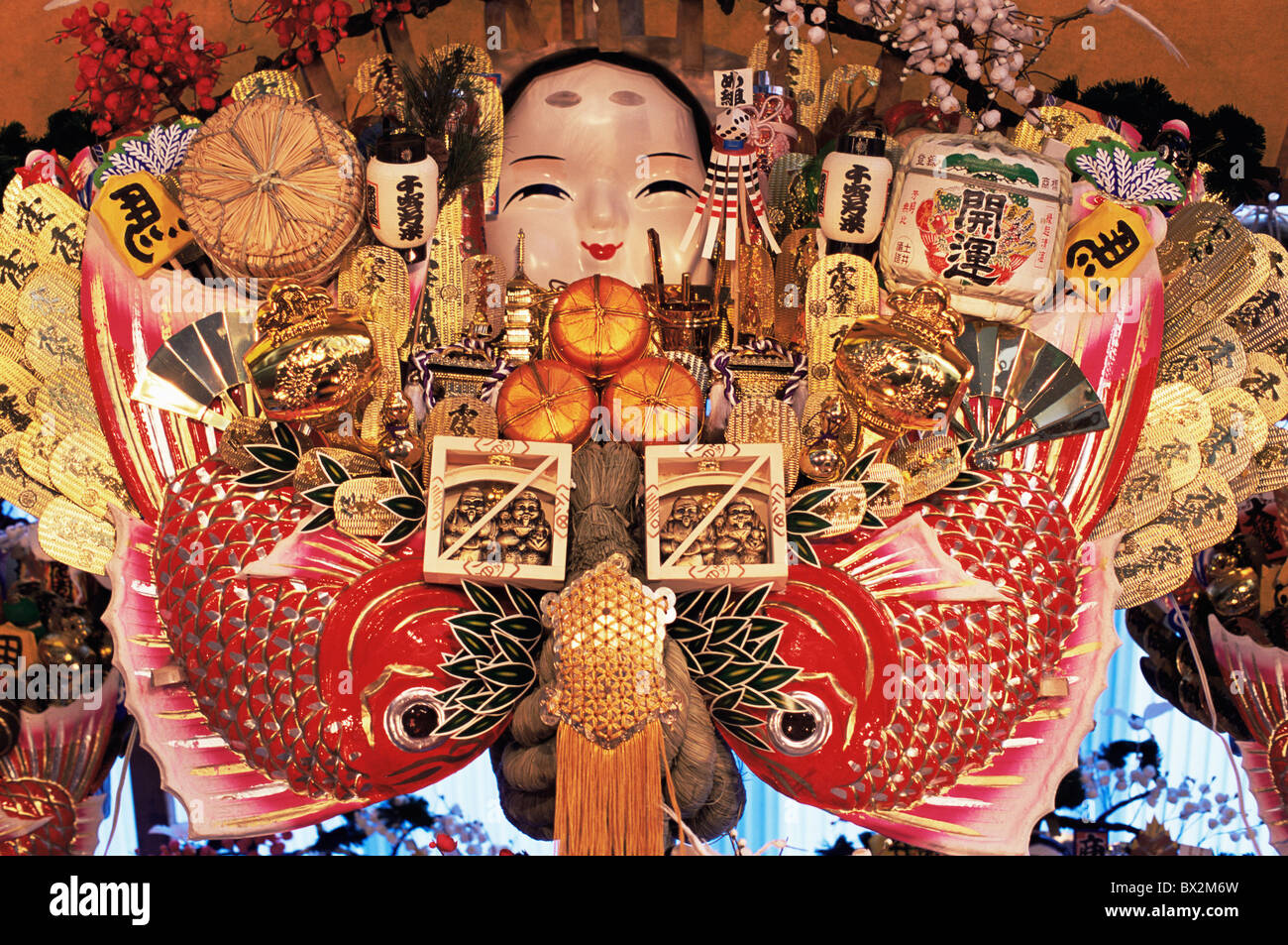 Asia Japan Asia Honshu Tokyo Decorative Good Luck Rakes Kumade Tori-no ...