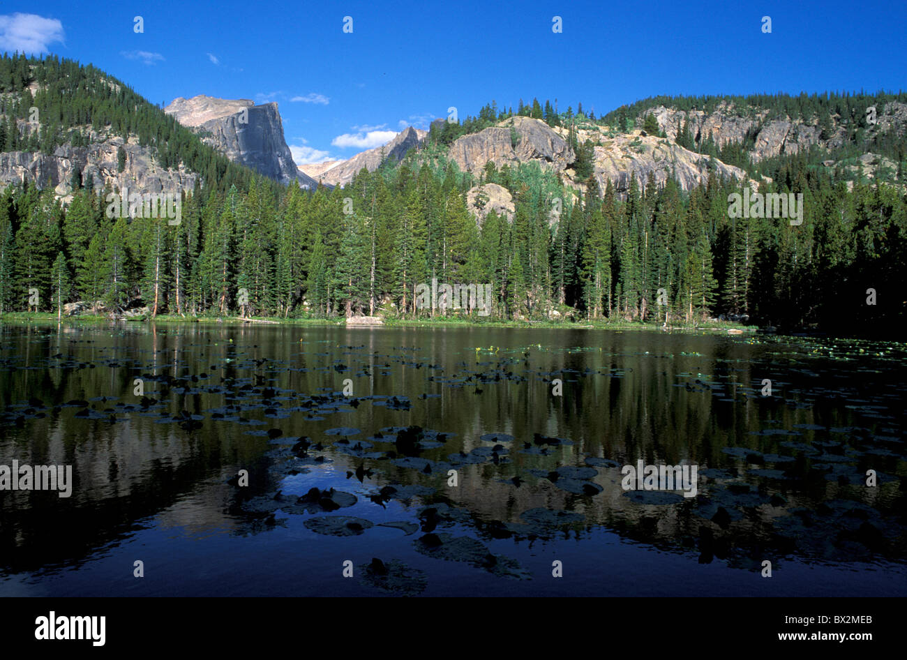 Nymph Lake Emerald Lake Trail Rocky Mountains national park Colorado ...