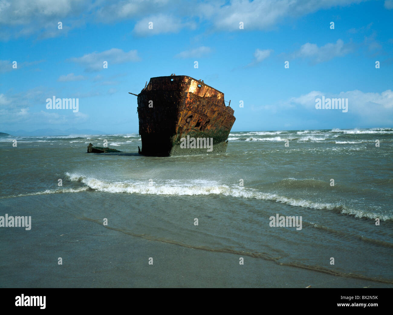 Baltray,Co Louth,Ireland;Shipwreck On The Beach Stock Photo - Alamy