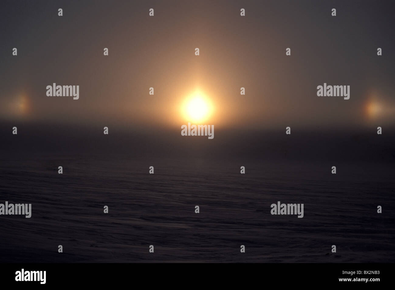 Alaska arctic winter Bering sea Saint Lawrence Island Parhelia Sea ...